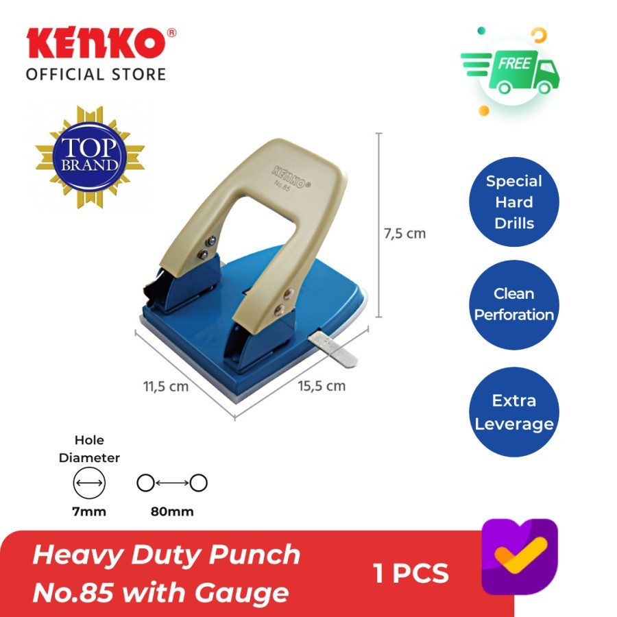 Jual pembolong kertas konko/ pembolong kertas besi/ pembolong kertas ...