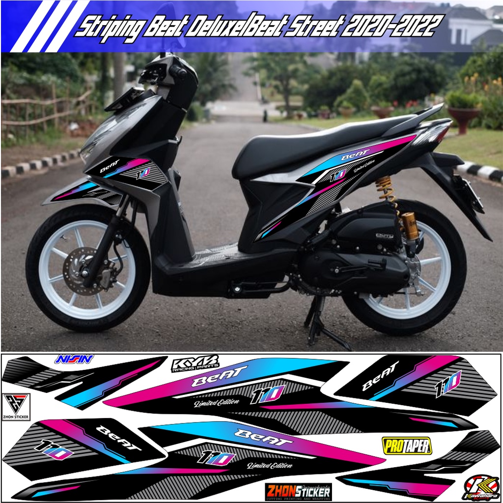 Jual striping variasi honda beat deluxe/beat street 2021-2022 sticker ...