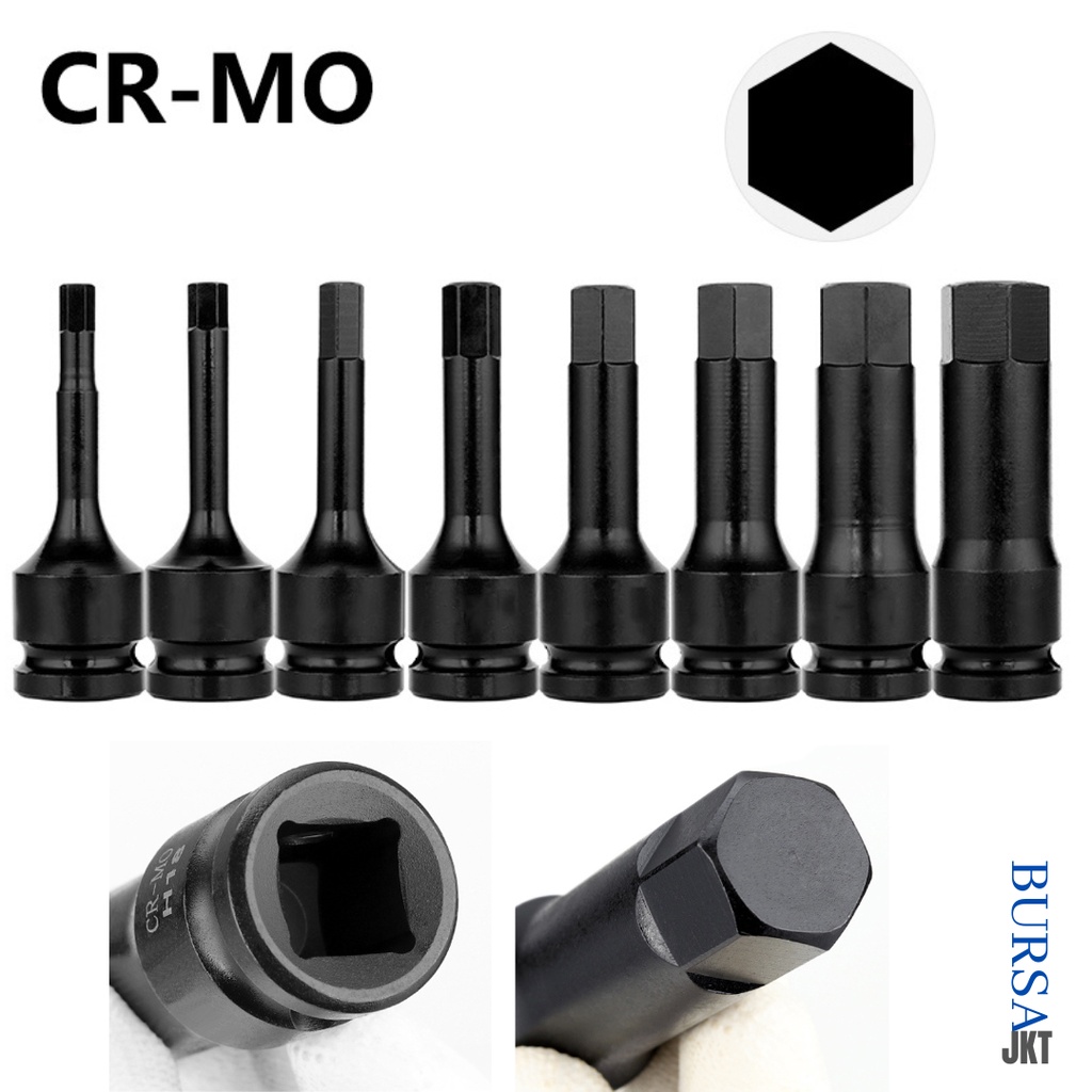 Jual IMPACT HEX SOCKET 1/2 INCH CR-MO H4-H10 | Shopee Indonesia