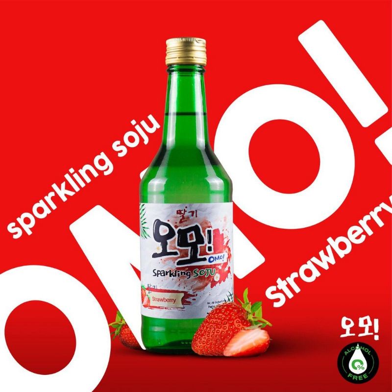Jual Soju Halal OMO! Sparkling Strawberry Soju Non Alkohol Alkohol Free | Shopee Indonesia