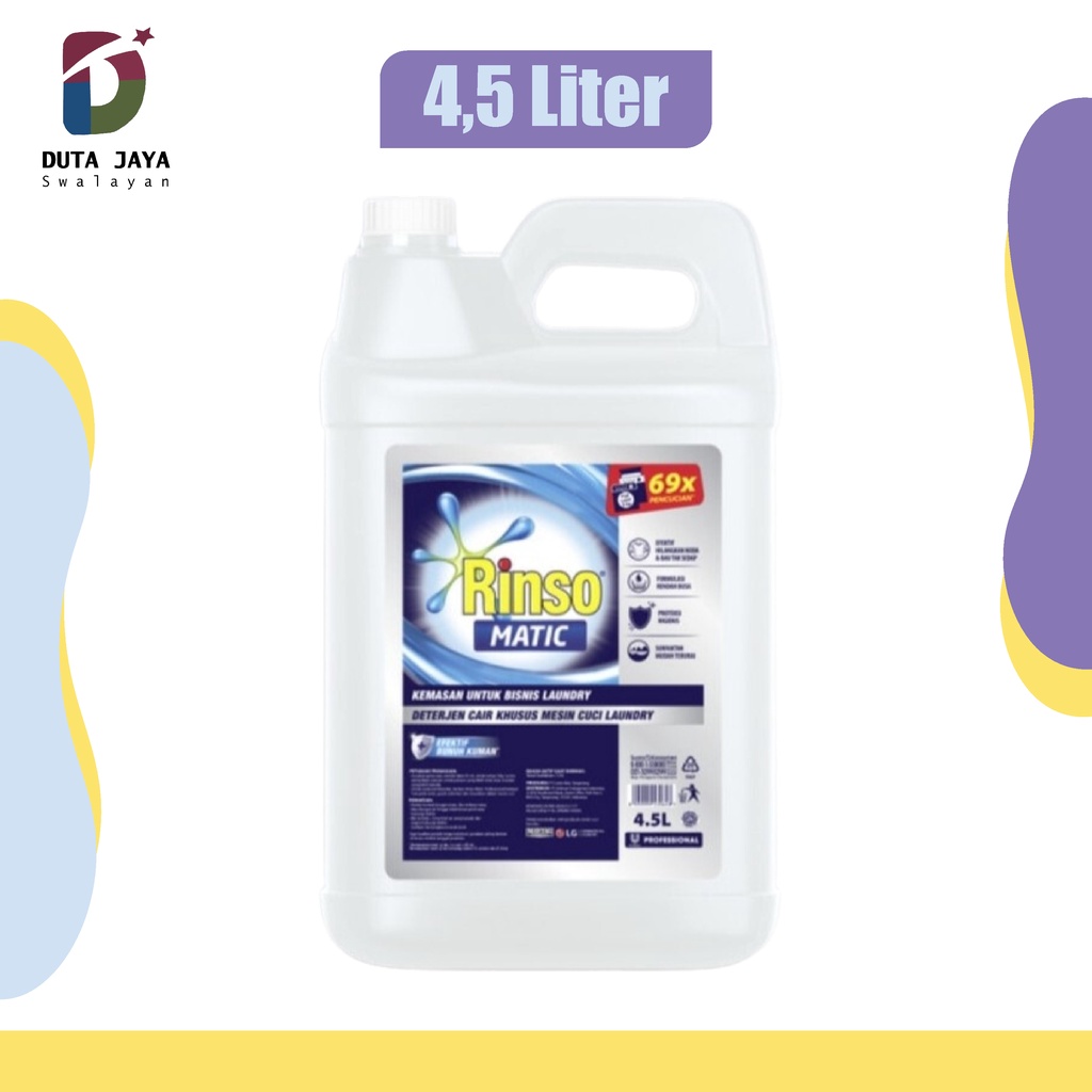 Jual Rinso Matic Professional Deterjen Cair Sabun Laundry Jerigen ...
