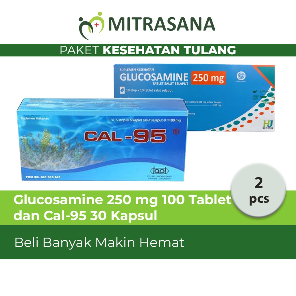 Jual Suplemen Kesehatan Tulang dan Sendi Glucosamine 250 mg 100 Tablet ...