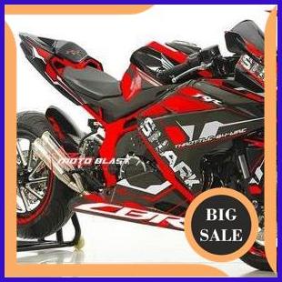 Jual onderdil Decal Sticker Motoblast - Honda CBR250RR Black Shark Red ...