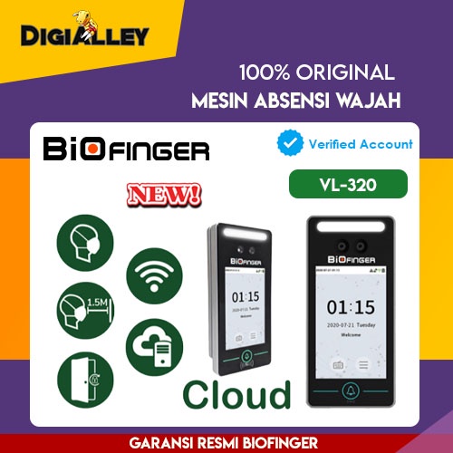 Jual Mesin Absensi Wajah BioFinger VL-320 LAN Cloud Bio Finger VL320 ...