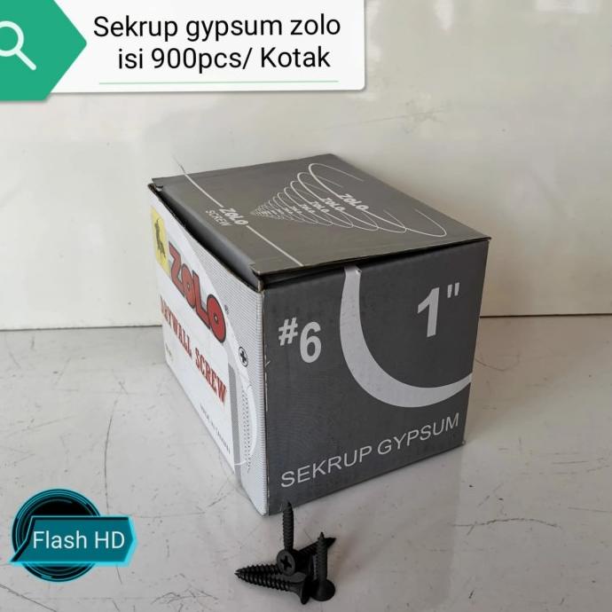 Jual Sekrup gypsum ZOLO 6 x 1"inch (isi 900pcs) | Shopee Indonesia