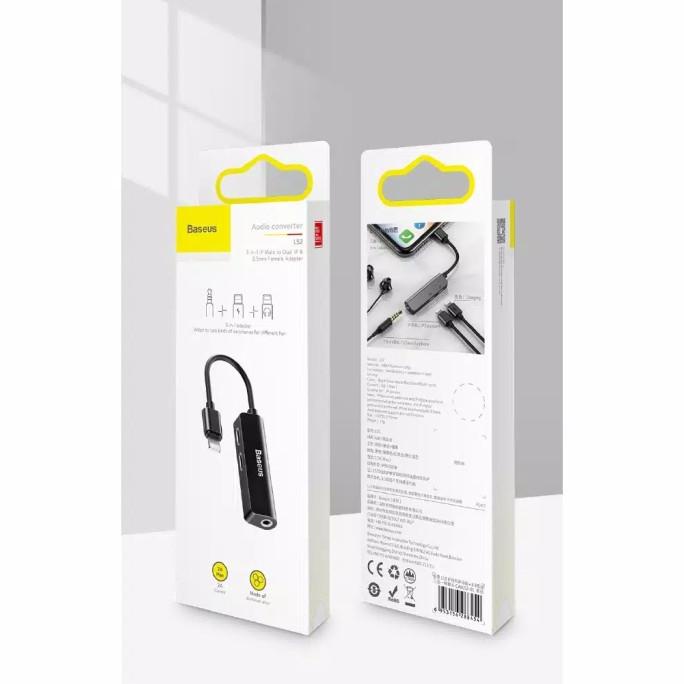 Jual BASEUS AUDIO SPLITTER 3IN1 DUAL LIGHTNING & 3.55MM FEMALE ADAPTER ...