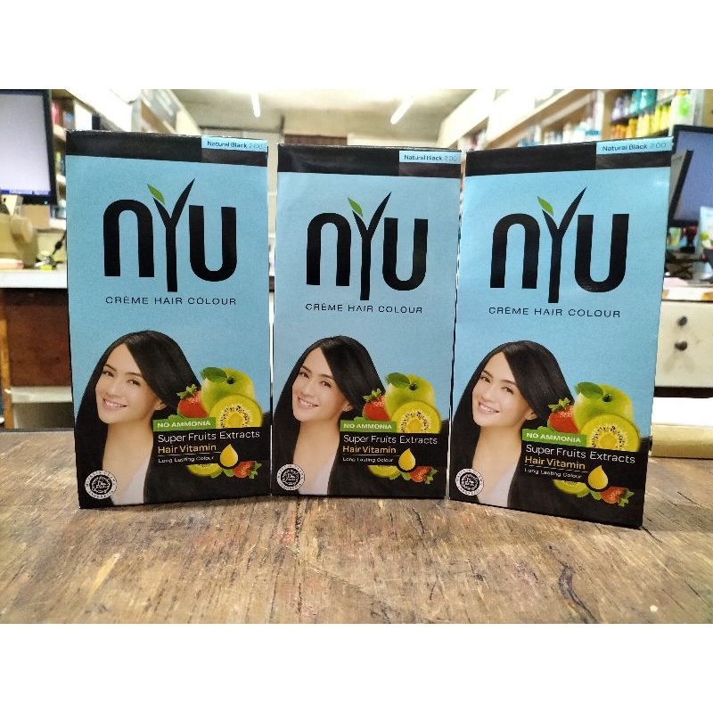Jual NYU CREAM HAIR COLOR 30ml | NYU HENNA SHAMPO HAIR COLOUR 1BOX ISI ...