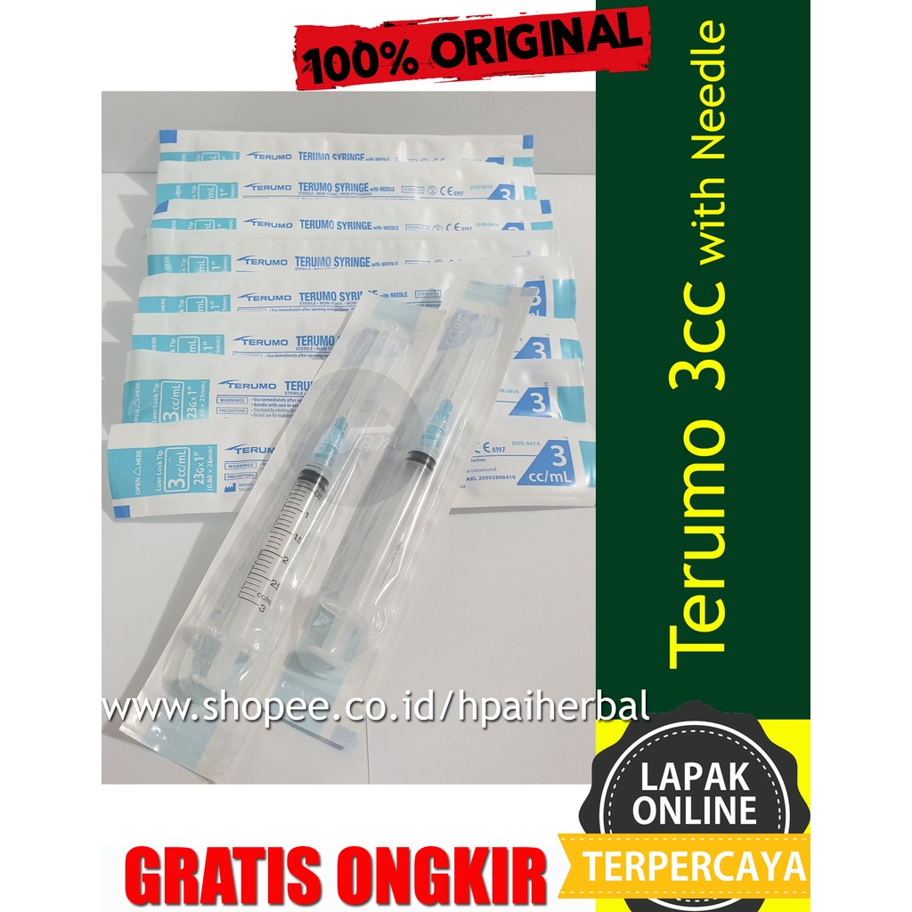 Jual Terumo 3Cc / Terumo 3 CC / 1CC /Syringe Terumo3cc | Shopee Indonesia