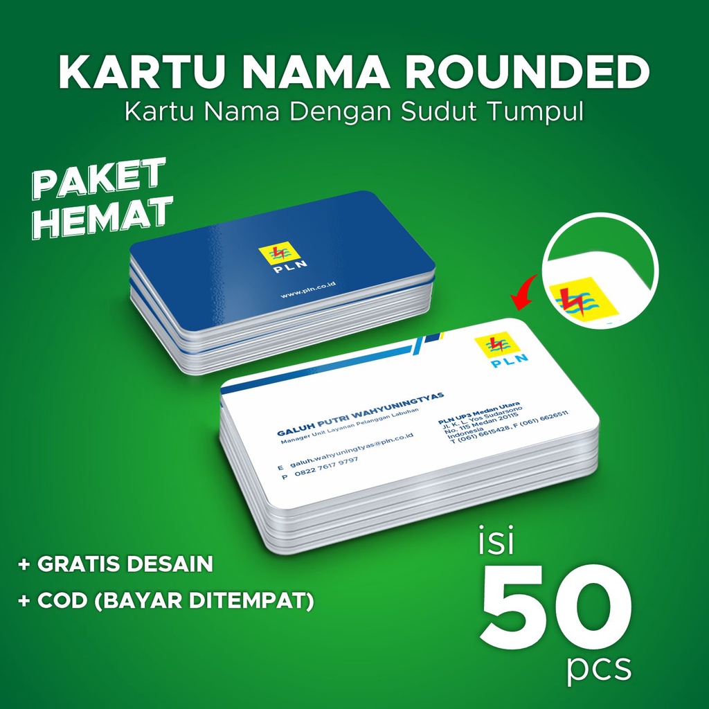 Jual KARTU NAMA ROUNDED PAKET HEMAT | KARTU NAMA SUDUT TUMPUL PAKET ...