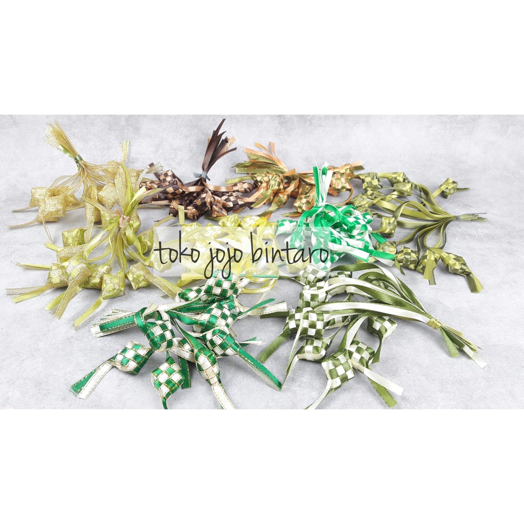 Jual KETUPAT MINI / HIASAN KETUPAT CANTIK ISI 12 PCS 1 IKAT / TUPAT ...