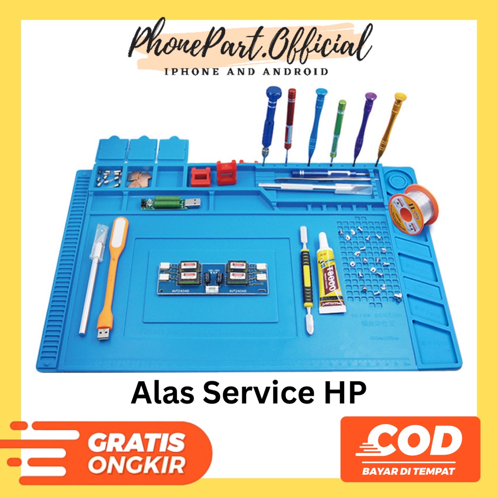 Jual Matras Alas Service HP Smartphone Anti Panas Taplak Silikon Solder ...