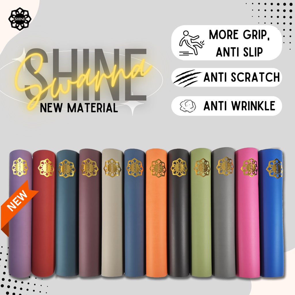 Jual Matras Yoga SHINE SWARNA Matte 5mm PASTI Antislip | Shopee Indonesia