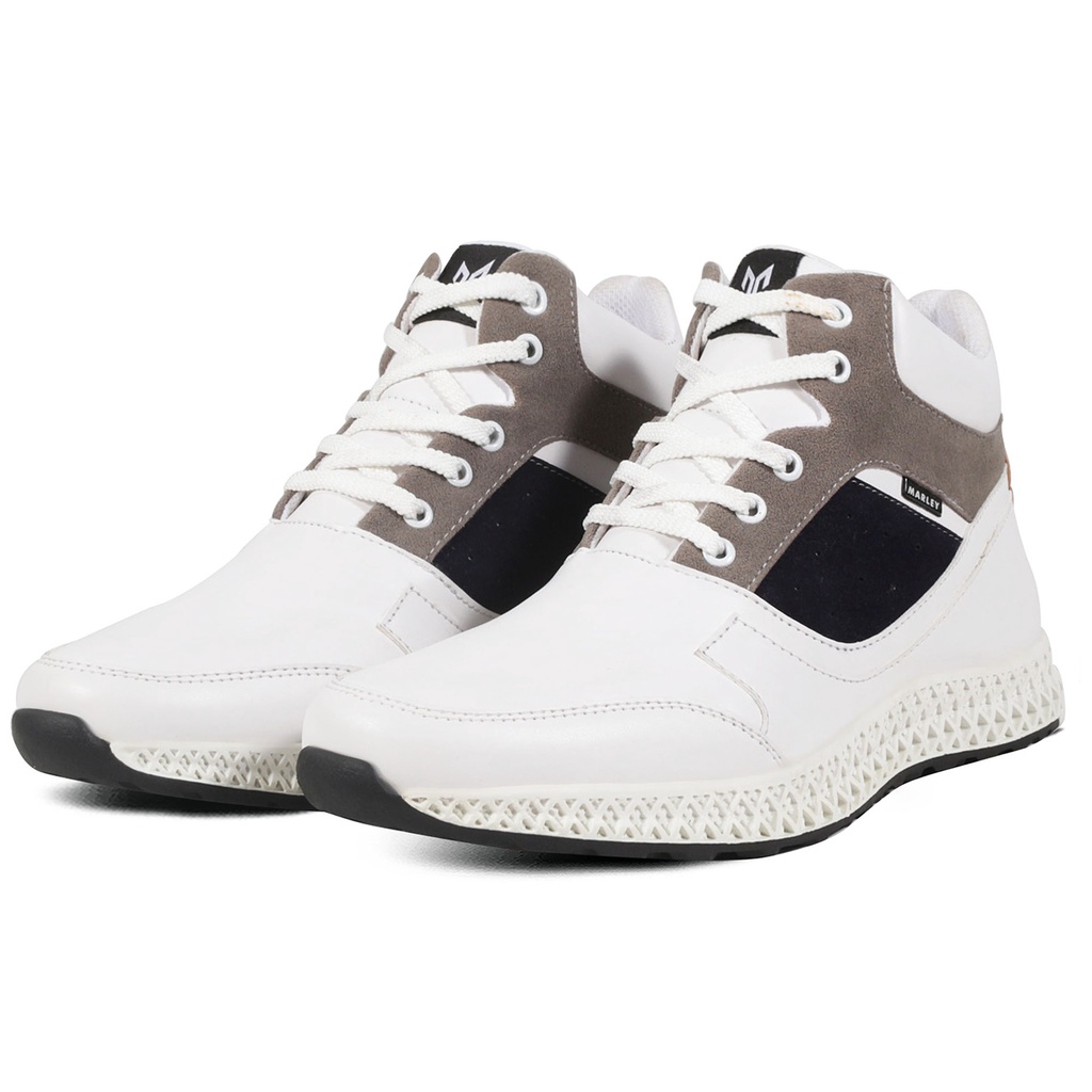 Jual Marley Diego 01 - Marley Sepatu Sneakers Pria Boots Sporty Putih Bahan Kulit Sintetis ...