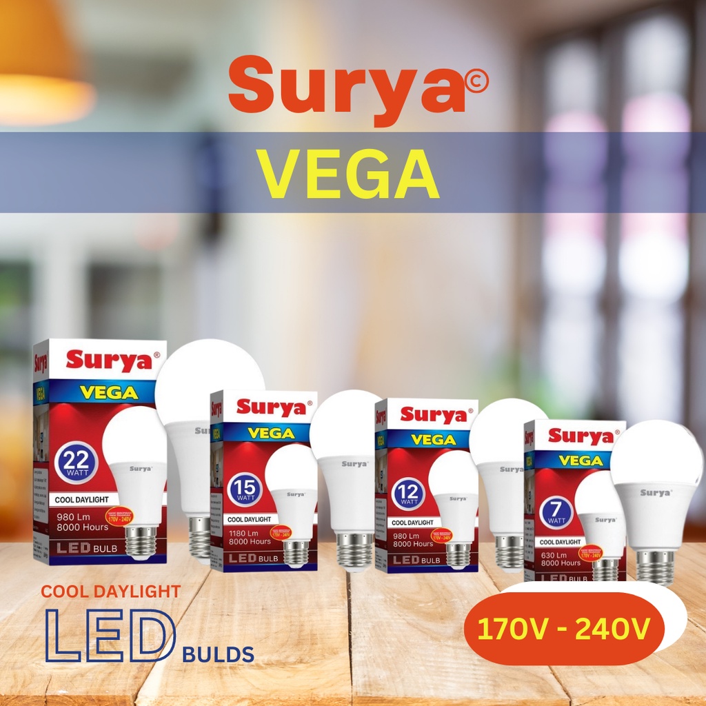 Jual Surya Lampu LED Vega 5/7/9/12/15/18/22/24 Watt - Putih | Shopee ...