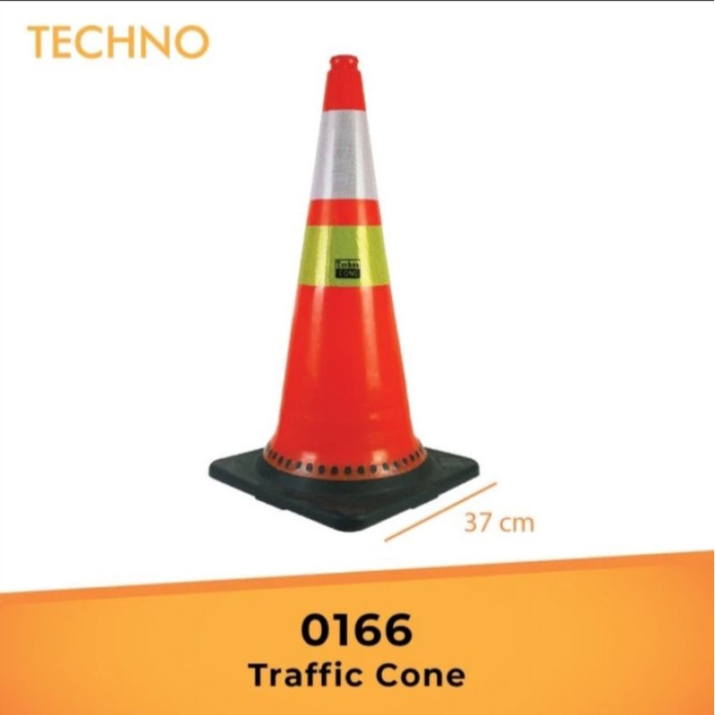 Jual Kerucut Lalu Lintas PVC Black Base Techno 0166 (Traffic Cone) | Shopee Indonesia