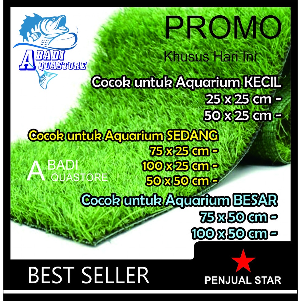 Jual Rumput Aquarium Sintesis (Cocok Untuk AQUARIUM BESAR) - Mainan ...