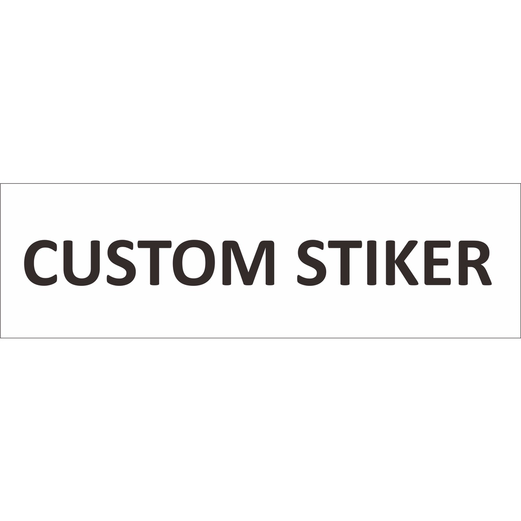 Jual Custom Tulisan Stiker Vinyl Putih Font Hitam / Custom Stiker Sign ...