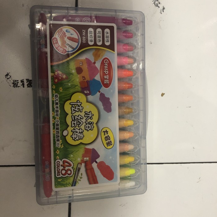 Jual Crayon Crayon Silky Graps Jumbo 48 Warna Bisa Direfill Non Cod ...
