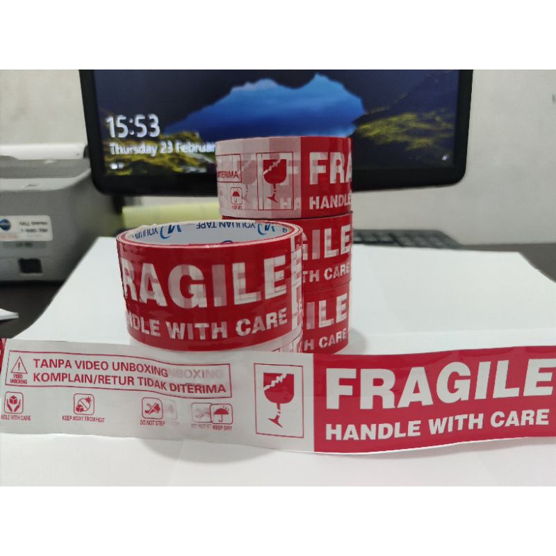 Jual Fragile merah putih unboxing-Wajib unboxing video-Lakban unboxing ...
