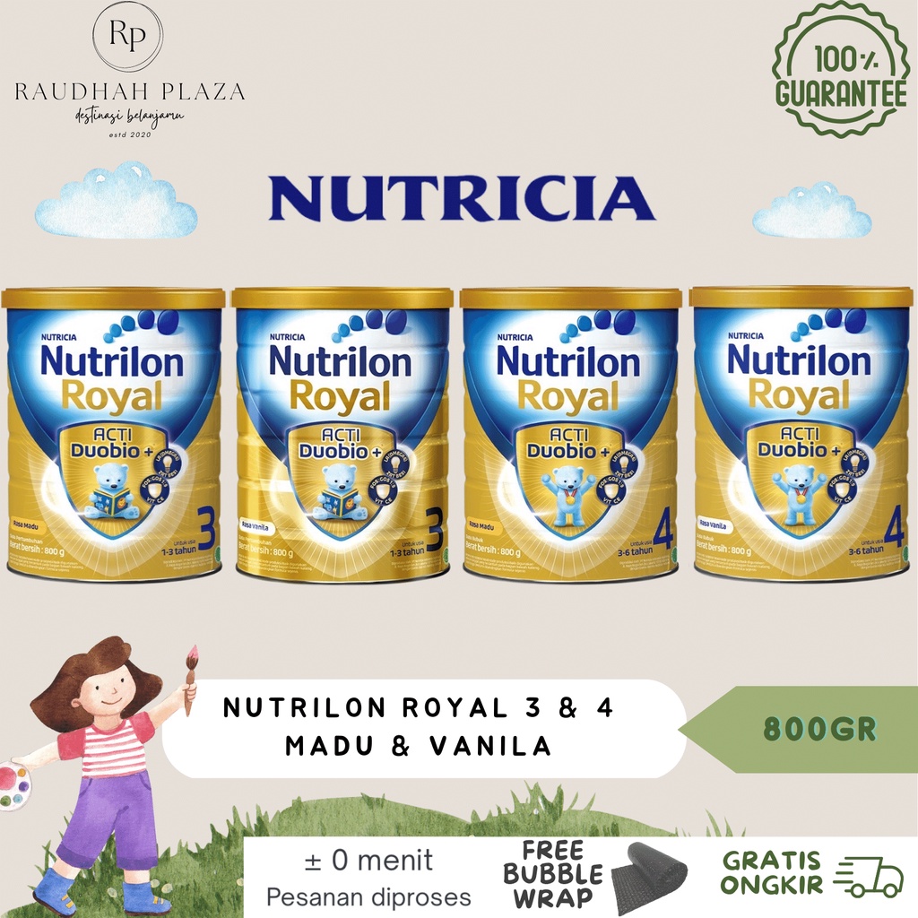 Jual Nutrilon Royal 3 4 Madu Vanila Susu Formula Pertumbuhan Anak Nutricia Kaleng 800gr | Shopee ...