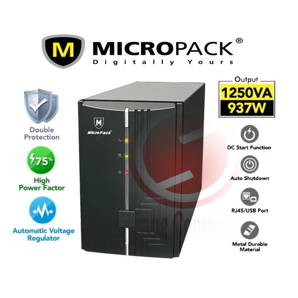 Jual UPS MICROPACKK TR1250 BLACK 150X 1250VA | Shopee Indonesia