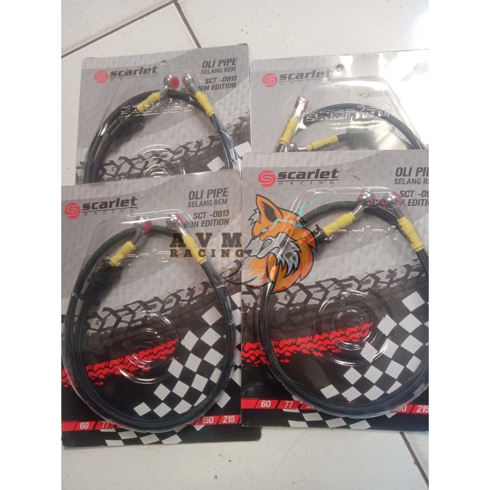 Jual selang rem scarlet black karbon carbon / selang rem disc cakram ...