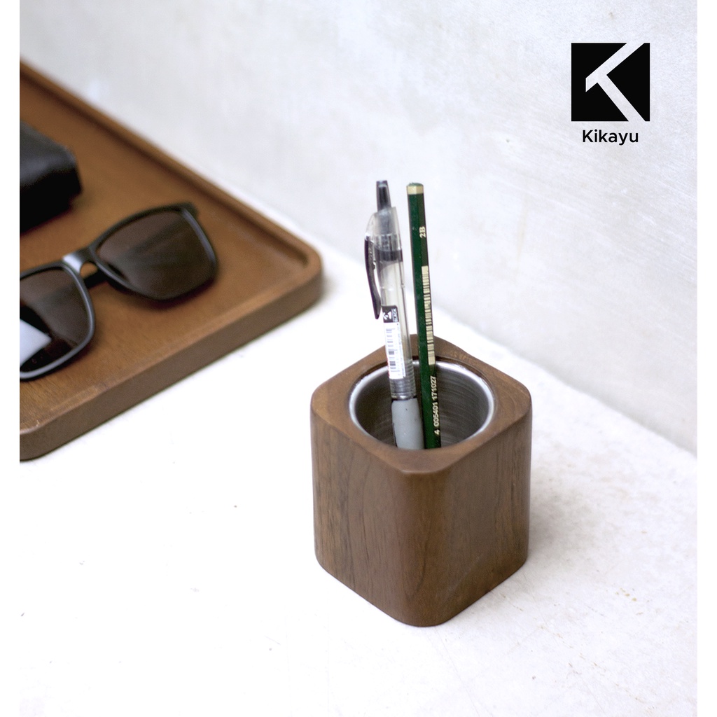 Jual Kikayu - Pepo Pen Holder/ Tempat Pensil/ Desk Set Organizer - Teak ...