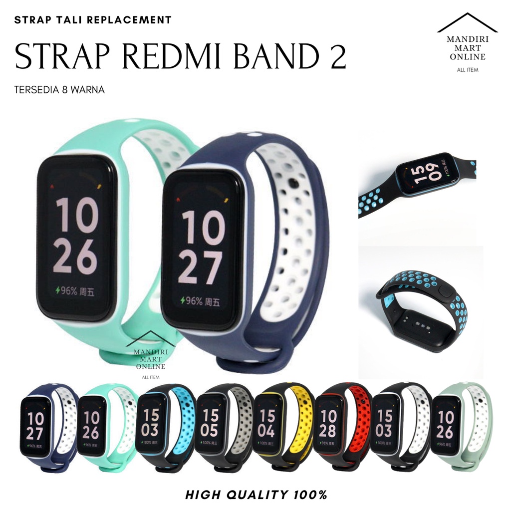Jual Strap Silicone Redmi Band 2 Tali Pengganti Redmi Smartband 2 Bahan Silikon Motif Sportband ...
