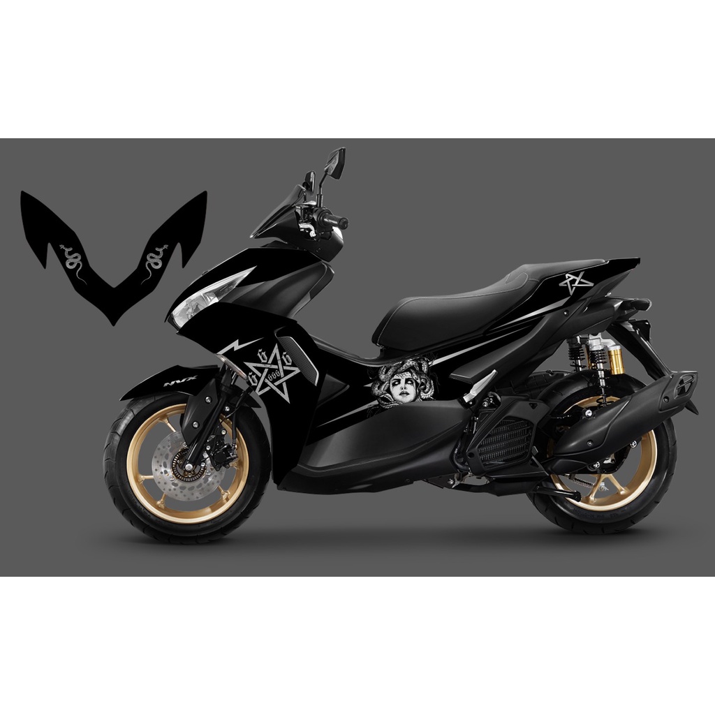 Jual STRIPING STICKER MEDUSA SATANIC 666 ALL NEW AEROX CONNECTED NVX ...