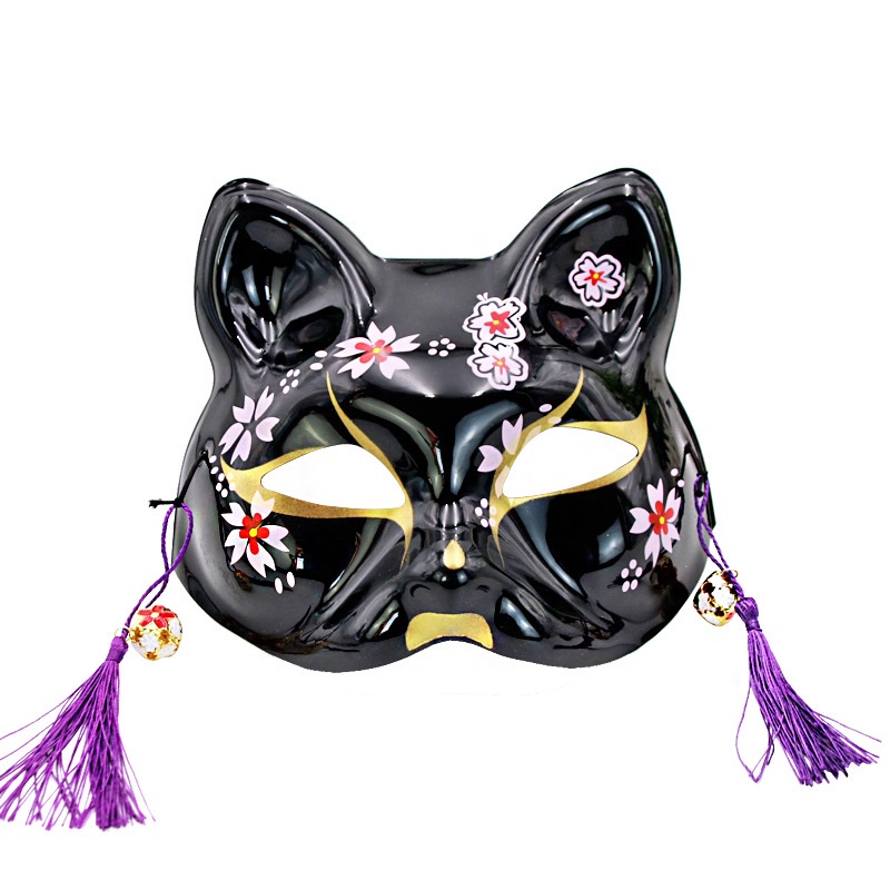 Jual TOHB topeng kitsune black fox bunkasai japanese festival mask ...