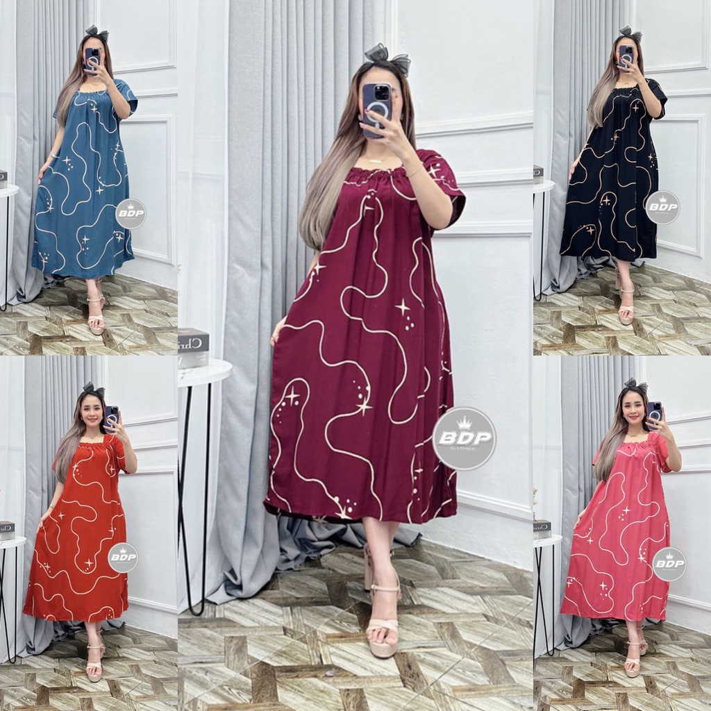 Jual Daster Wanita Motif Viral Rayon | Daster Wanita Terbaru | Daster ...
