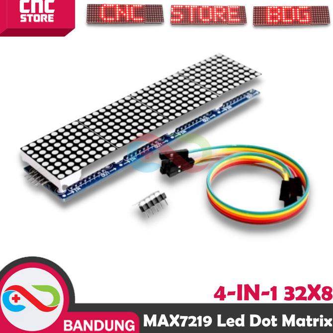 Jual MAX7219 LED DOT MATRIX MODULE 8x8 4-IN-1 32X8 RUNNING TEXT DISPLAY ...
