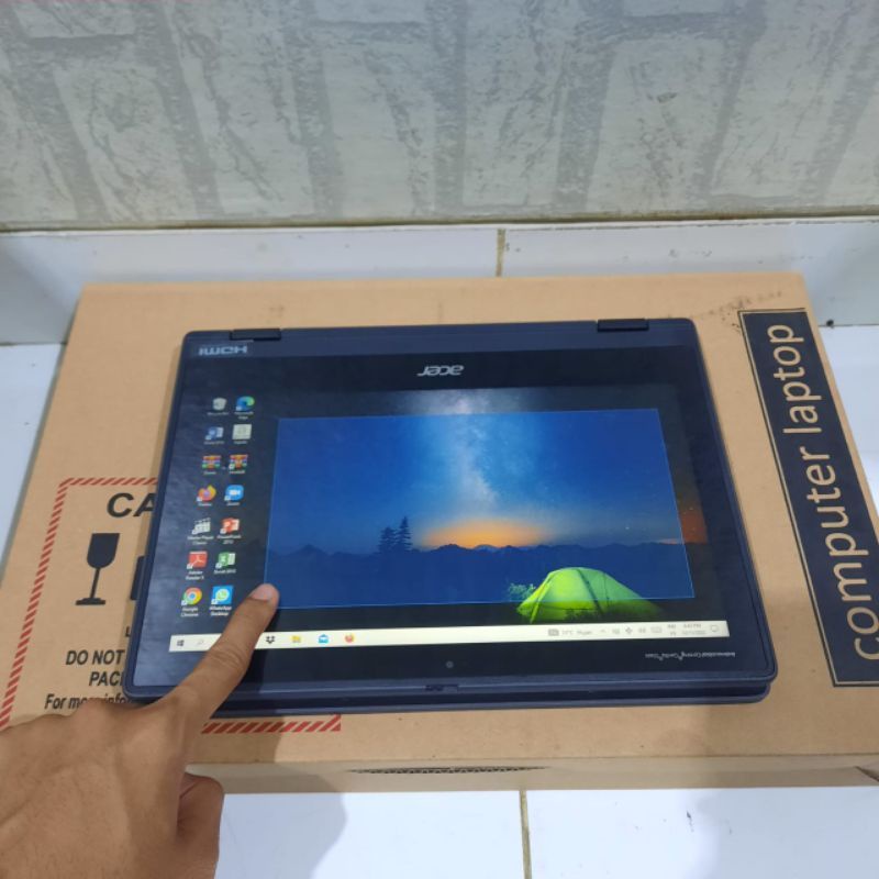 Jual Laptop 2 in 1 Acer Spin Bisa dilipat Jadi Tablet Touchscreen Ram 4GB SSD 256GB Windows 10 ...