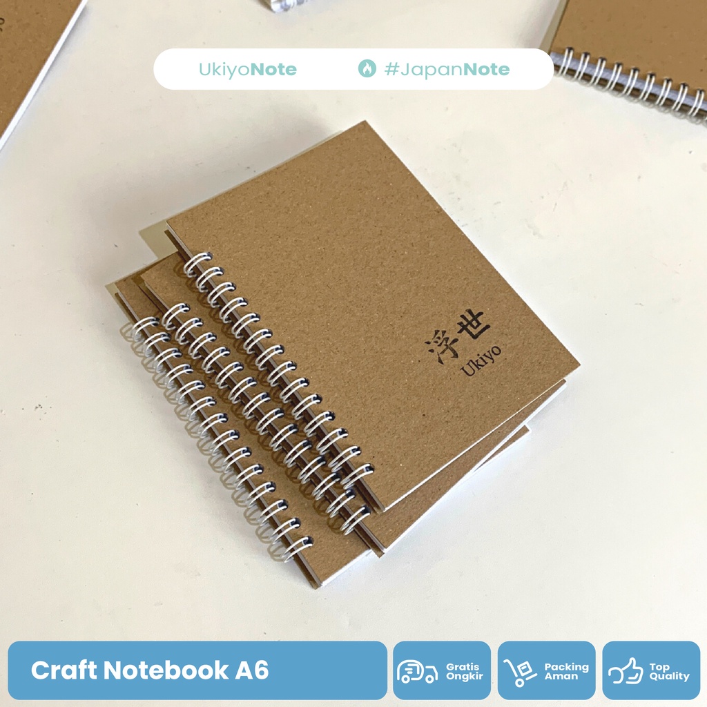 Jual Note book A6 Vintage Aesthetic Ukiyo / Sketchbook / Notebook Cover ...