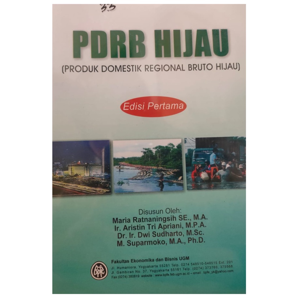 Jual PDRB Hijau - Produk Domestik Regional Hijau Edisi Pertama - Maria ...