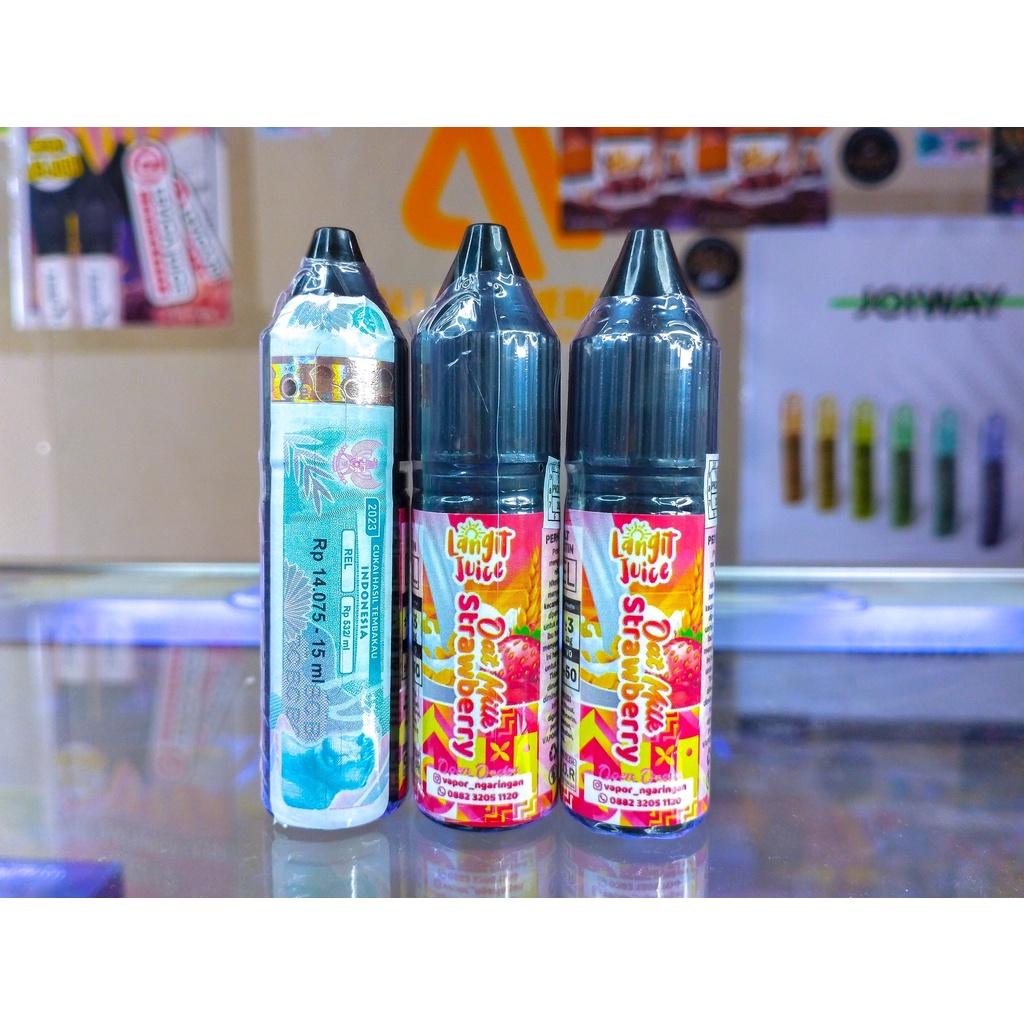 Jual Liquid freebase 15ml terbaru langit juice OAT MILK STRAWBERRY ...