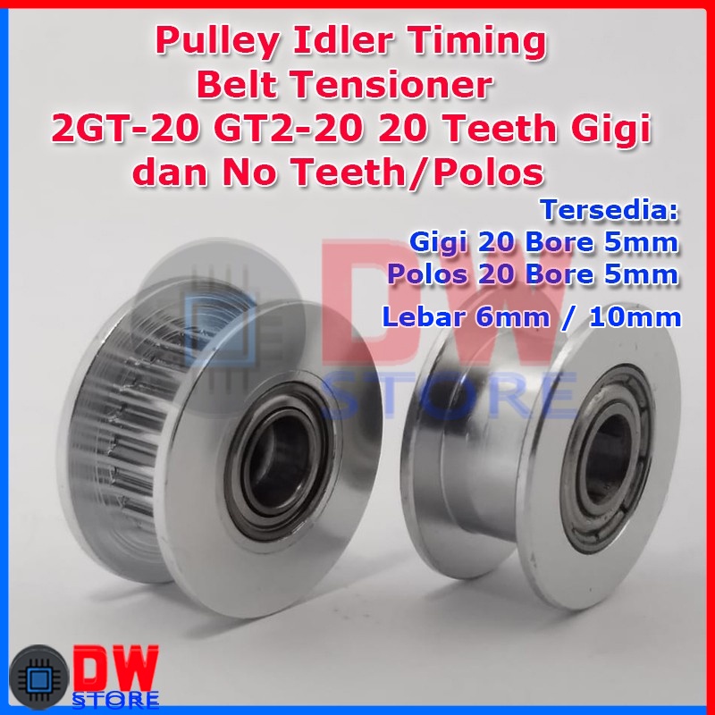 Jual Pulley Idler Timing Belt Tensioner Tension 2GT-20 GT2-20 2GT GT2 | Shopee Indonesia