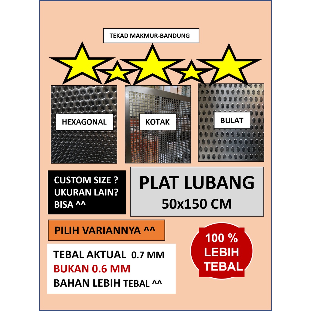 Jual Plat 50x150 - Plat Besi Ram Speaker - Ram Grill Plat Lubang - Ram ...