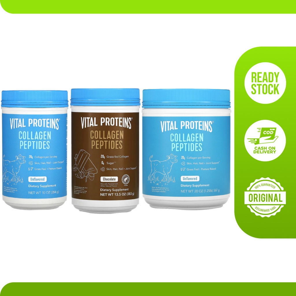 Jual Suplemen Fitness Collagen Peptides Unflavored Chocolate Vital ...