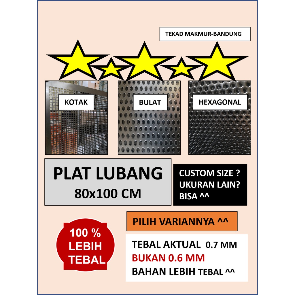 Jual Plat 80x100 - Plat Besi Ram Speaker - Ram Grill Plat Lubang ...