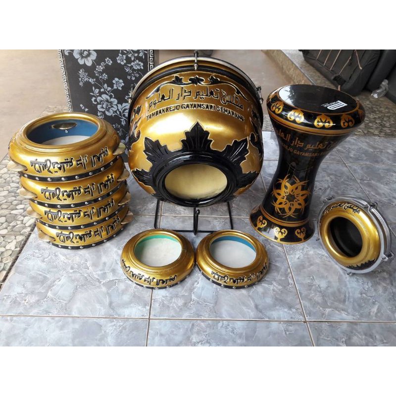 Jual Rebana Hadroh satu set ukir Jepara | Shopee Indonesia