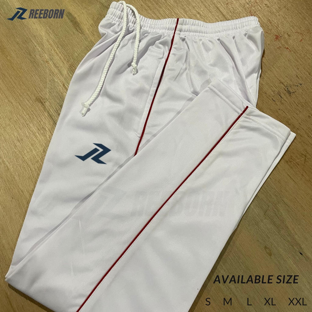 Jual Training Putih Strip Merah Sporty Celana Olahraga Panjang RBN01 ...