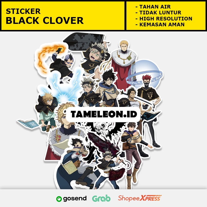 Jual Sticker anime Black Clover Asta,Yuno,Yami,Noelle,Sticker Handphone ...