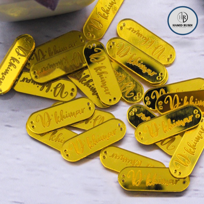 Jual LABEL HIJAB AKRILIK GRAFIR / TAG HIJAB AKRILIK / name tag label ...