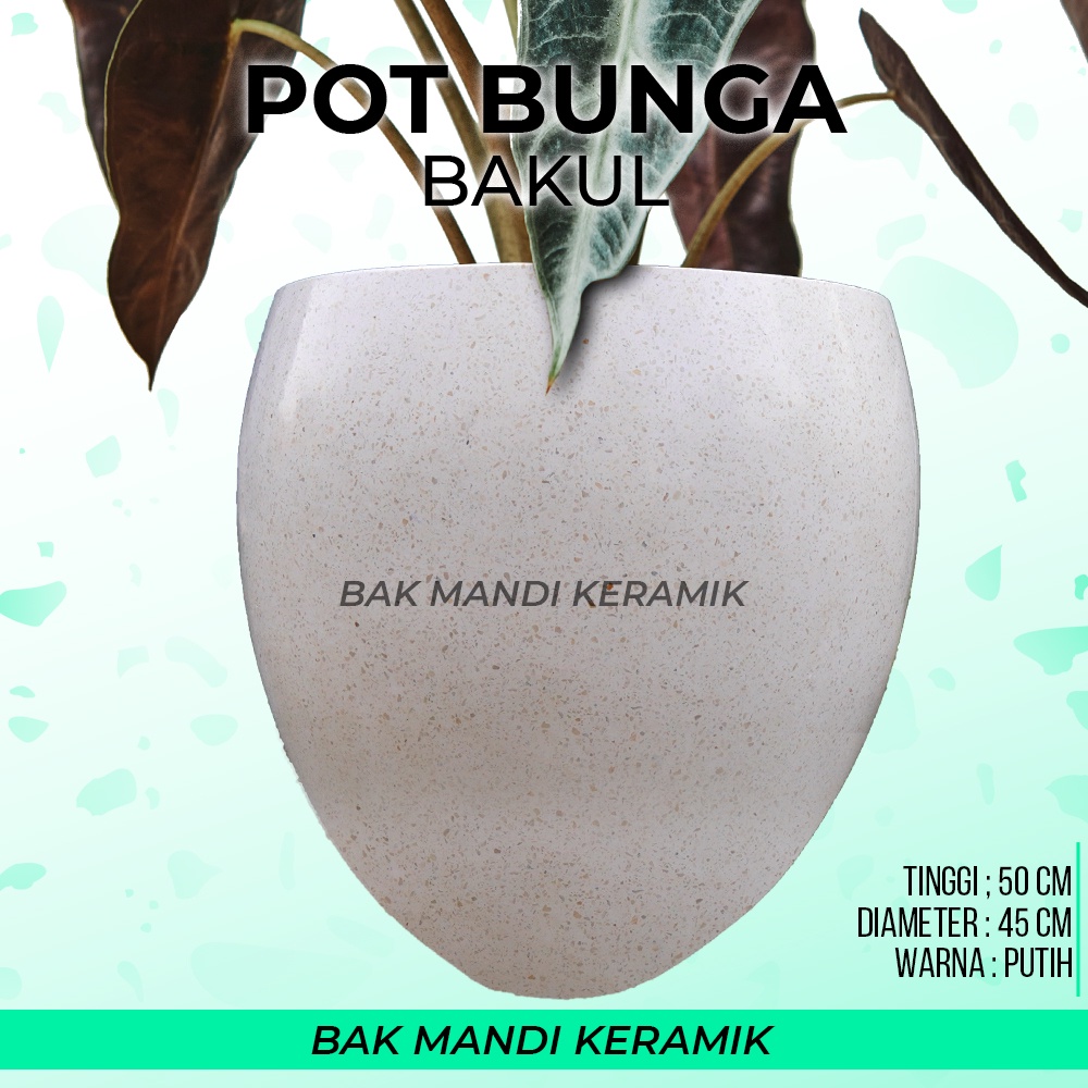 Jual BMK POT TANAMAN BESAR TERASO MARMER TIPE BAKUL T50 D45 CM / POT ...