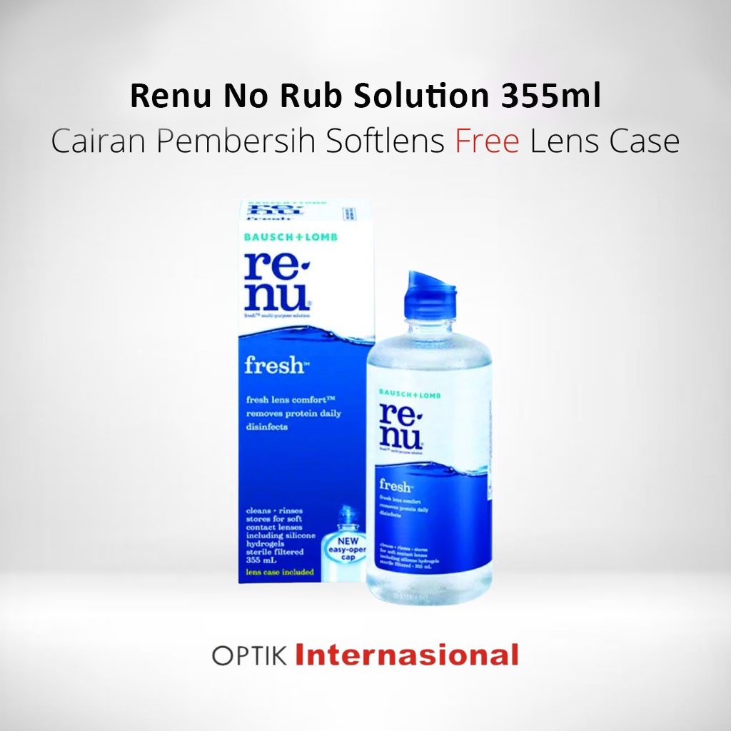 Jual Renu No Rub Solution 355ml Cairan Pembersih Softlens Free Lens ...