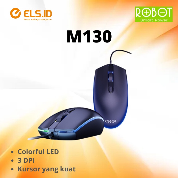 Jual Mouse Wired Robot M130 Colorful LED | Shopee Indonesia