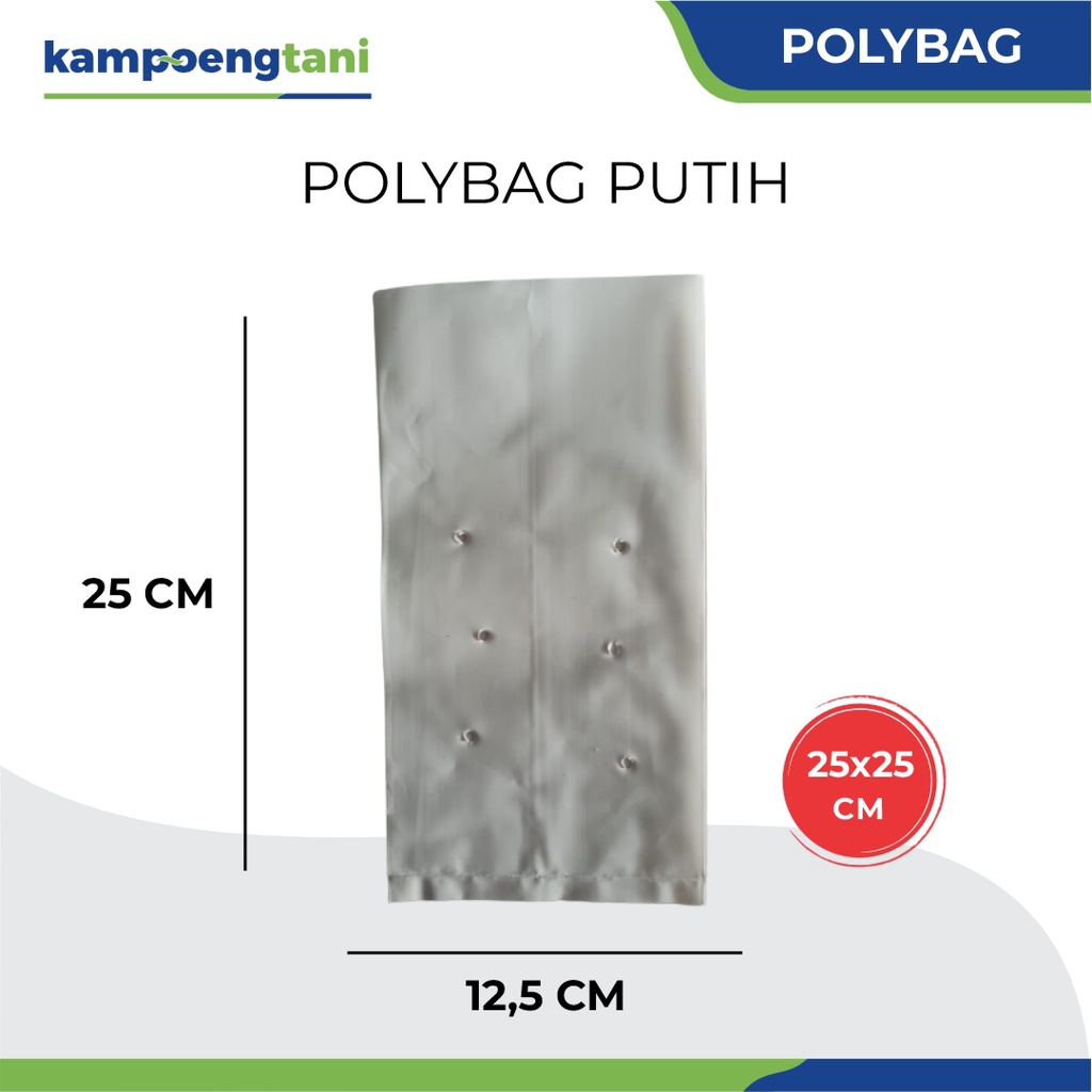 Jual Polibag Putih ukuran 25 Dijual Per Lembar Kualitas Tahan sampai ...