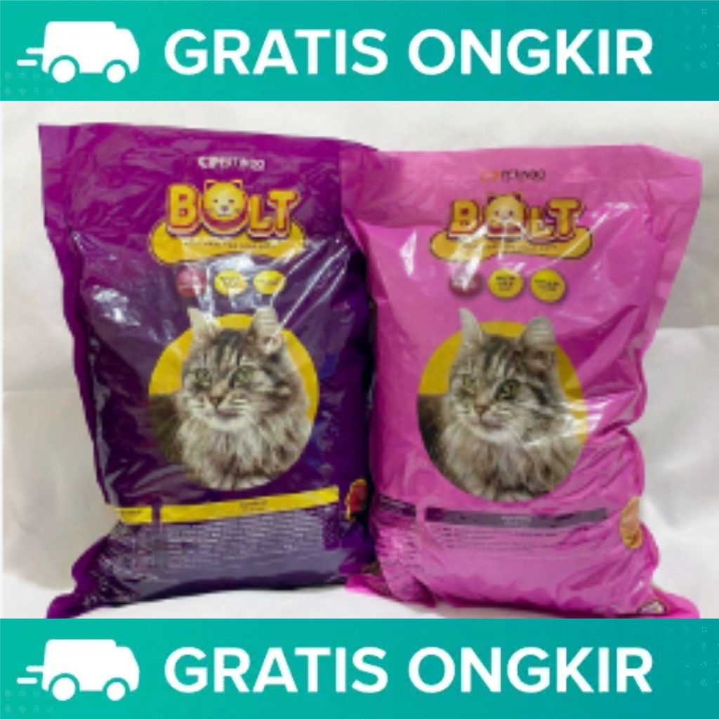 Jual MAKANAN KUCING BOLT RASA TUNA DAN SALMON ORIGINAL REPACK 800gr ...