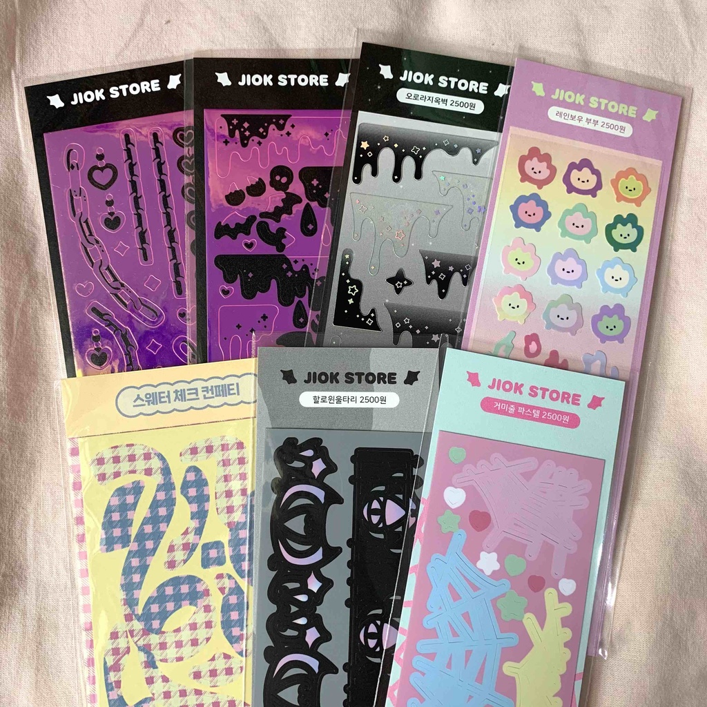 Jual Jjok store sticker korea polco illustration, chain, melting ...